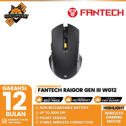 Jual FANTECH RAIGOR GEN III WG12R WIRELESS Gaming Mouse - WG12-BLK ...