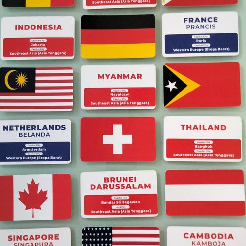 Jual Flash Card Bendera Negara Dunia. Beda! - Kota Surabaya - Master-K ...