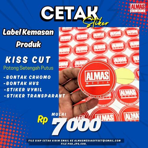 Jual Cetak Stiker / Print Sticker Label A3+ & Sudah KISS CUT - Bontak ...