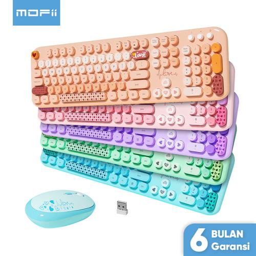 Promo MOFii Keyboard Wireless Dan Mouse Wireless Set LOVELY - Krem ...