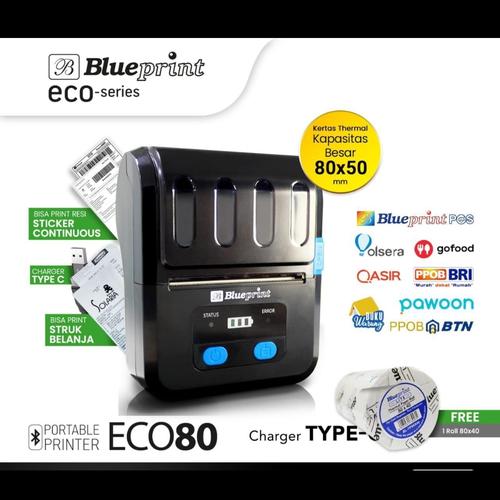 Jual Printer Thermal Blueprint ECO80 80mm Portable Bluetooth dan usb ...