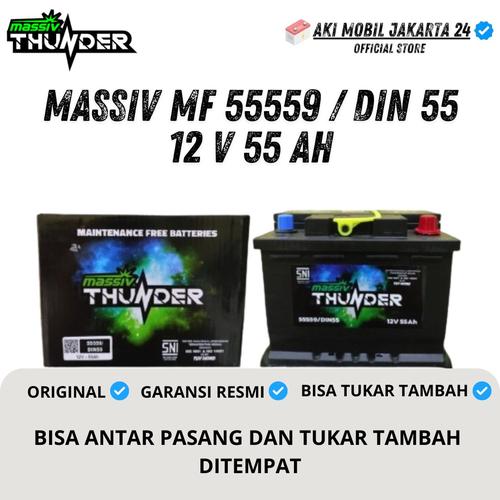 Jual Aki Mobil Toyota Innova Zenix Din 55- 55559 MASSIV Aki kering 55ah ...
