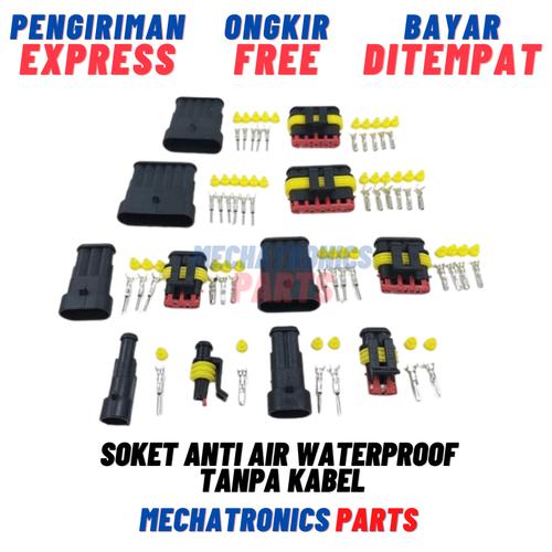Jual Soket Anti Air Waterproof Water Proof Soket Socket Konektor Mobil Motor Lampu Hid Kabel ...
