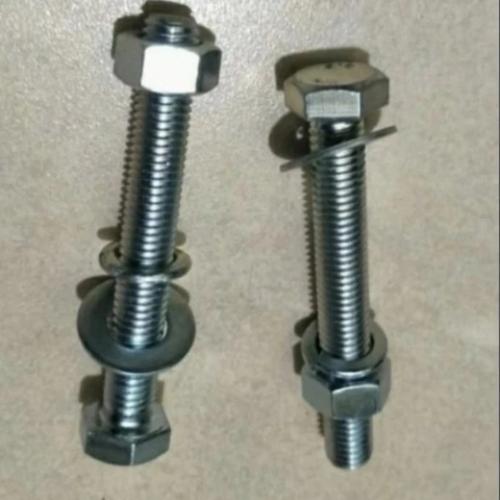 Jual baut mur baja 88 M12 x 30mm ring plat ring per galvanis putih ...