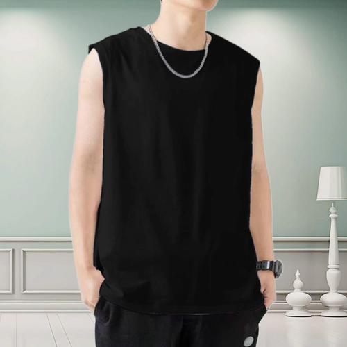 Jual Kaos Singlet Pria Polos/ Kaos Singlet Gym Pria - Hitam , L ...