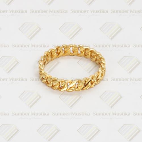 Promo Cincin Emas Model Rante Ukir Full Emas 24 k - 3 gram - Kota ...