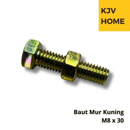 Jual Baut Mur Kuning Hexagon BMK M 8 x 30 mm Hex ( Kunci 12 ) / M8 x 30mm - Kab. Bandung Barat ...