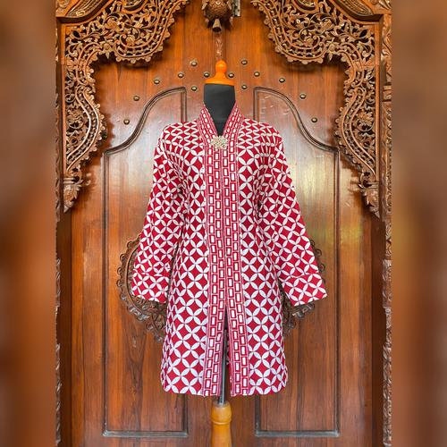 Jual Atasan Batik Wanita Blouse Batik Kartini Batik Merah Putih Kebaya ...