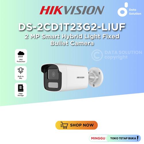 Promo Hikvision IP Camera DS-2CD1T23G2-LIUF 2 MP Smart Hybrid Light ...