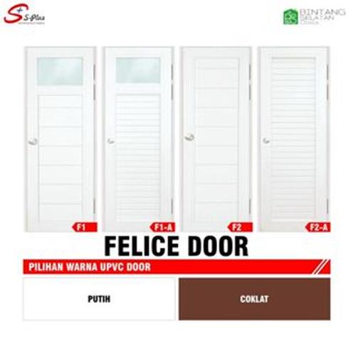 Jual PINTU UPVC / PINTU KAMAR MANDI SPLUS F1 FULL PANEL 700X1950 ...