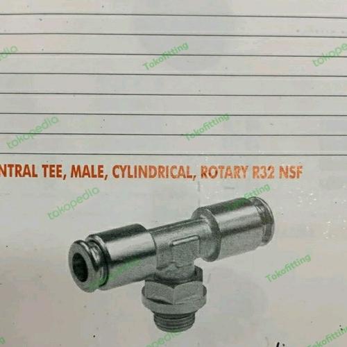 Jual Pneumatic male branch tee 4mm x 1/4 / 4mm x 1/8 inch fitting angin ...