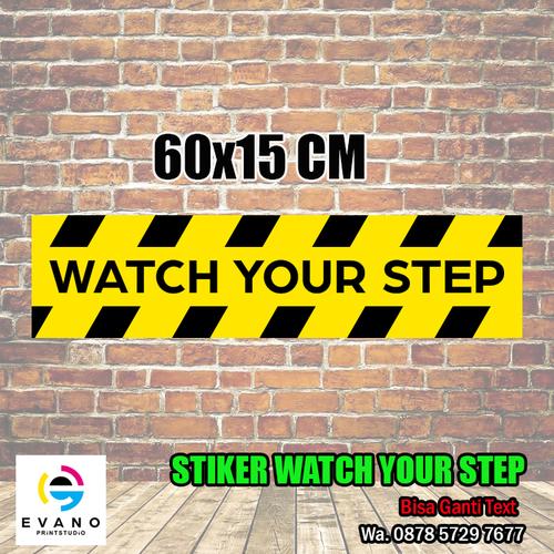 Jual Stiker Vinyl Lantai Tangga Awas Langkahmu Watch Your Step 60x15 cm ...
