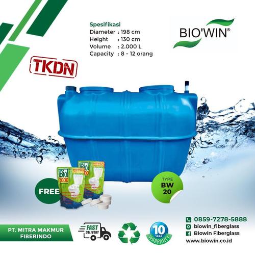 Jual Septic Tank Biotech, Bio Septic Tank, Biowin, Biotech, BW-20, 2000 ...
