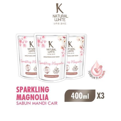 Promo K Natural White Sabun Mandi Sparkling Magnolia 400 ml x 3 - Kab ...