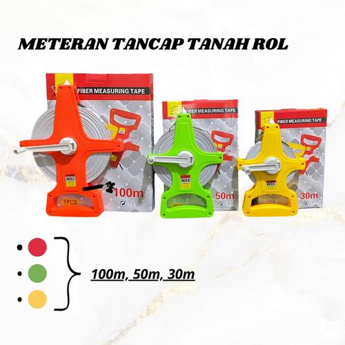 Jual Meteran Rol Tancap Fiber 30M, 50M, 100M Meteran Tanah Gulung Meter ...