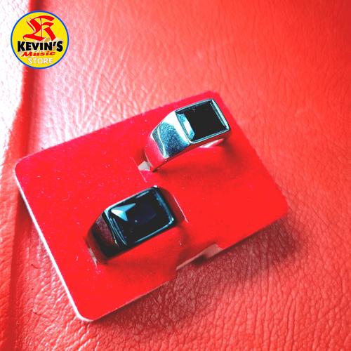 Jual cincin besi putih asli ambon, model Persegi mata onix hitam, tidak ...