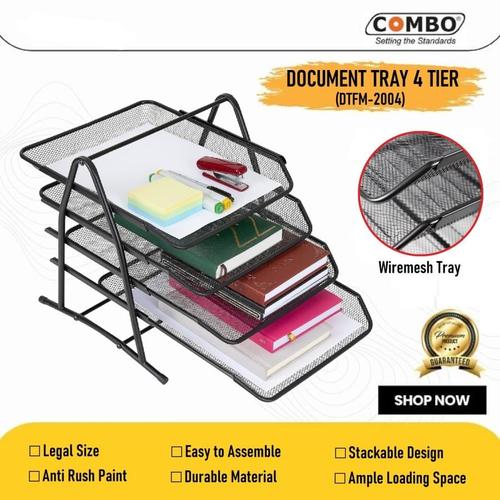 Jual Rak Besi 4 Susun / File Document Tray 4 Layer/ Document Tray Besi ...