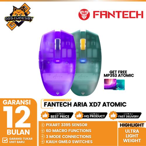 Promo FANTECH ARIA XD7 ATOMIC WIRELESS Gaming Mouse - ATOMIC PURPLE ...