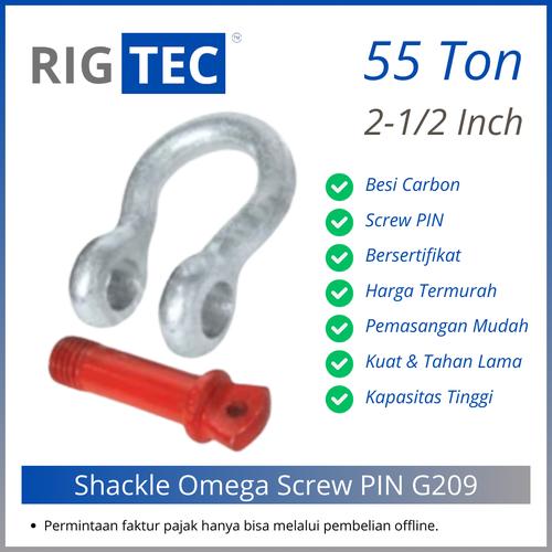 Jual Bow Shackle / Segel Omega 2-1/2 Inch 55 Ton Screw Pin G209 RIGTEC ...