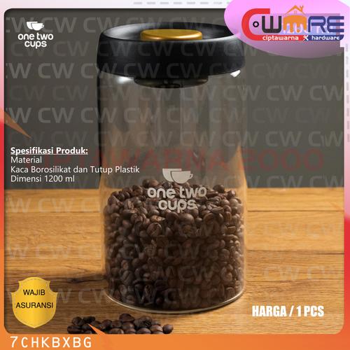Promo One Two Cups Toples Kaca Wadah Tempat Biji Kopi Coffee Vacuum 500 ...