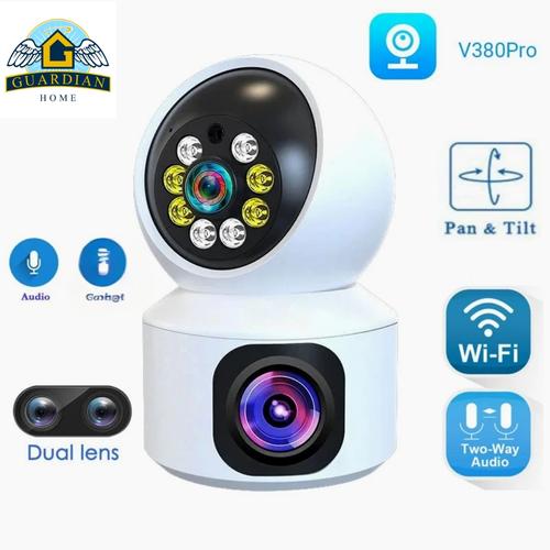 Jual IP camera wifi CCTV 16MP App V380 Pro kamera dual lensa CCTV ...