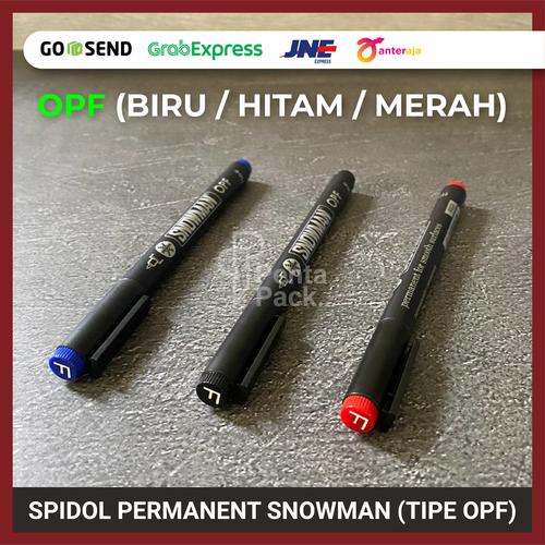 Jual [OPF] Spidol Permanent Snowman Tipe OPF / Permanen Drawing Pen Marker - Hitam - Kota Bekasi ...
