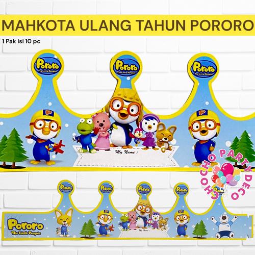 Jual Mahkota Ulang Tahun PORORO Isi 10 / Topi Pesta - Pororo Prem ...