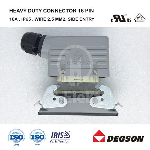 Jual Heavy Duty Connector 16 Pin Side Entry HDC-DE-16-21-11 Degson ...