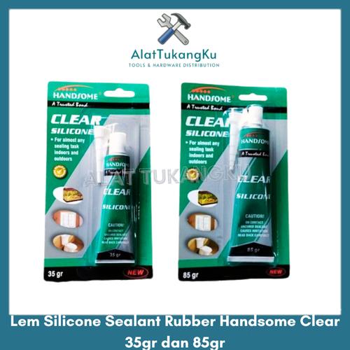 Jual Lem Sealant Silikon Rubber Clear Handsome / Lem Kaca Aquarium ...