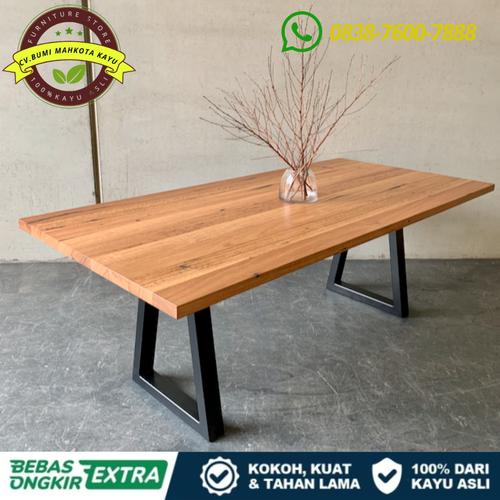 Jual Meja solid wood mahoni Meja makan Meja hotel Meja kayu minimalis ...