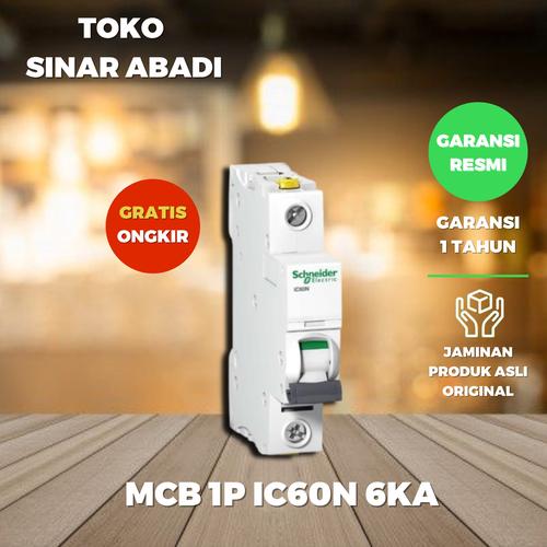 Jual MCB 1P SCHNEIDER IC60N 1 PHASE 40A 50A 63A 6KA - 40a - Jakarta Pusat - SINARABADIELEKTRIK ...