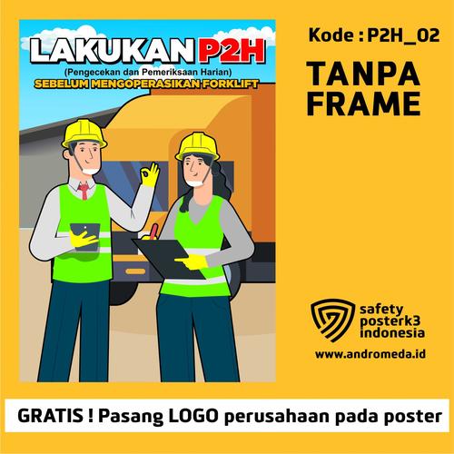Jual Safety Poster K3 : Lakukan P2H Sebelum Mengoperasikan Forklift ...
