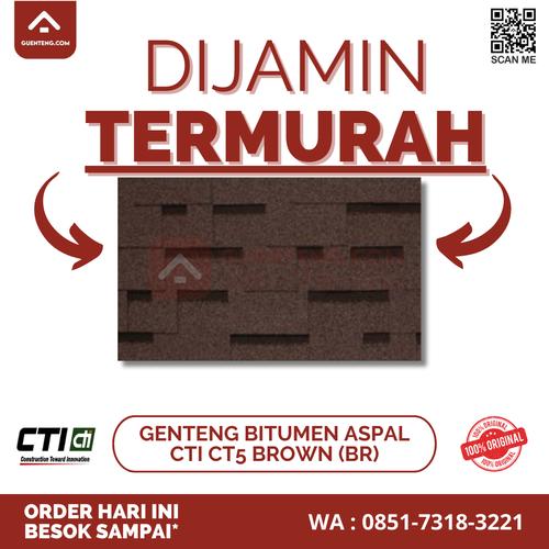 Jual Genteng Atap Bitumen Aspal CTI CT5 Brown (BR) Coklat Solid Motif ...