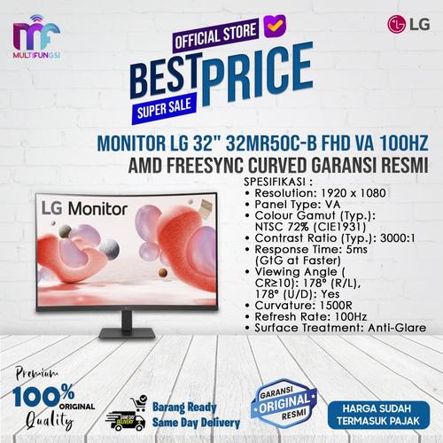Promo Monitor LG 32" 32MR50C-B FHD VA 100Hz AMD FreeSync Curved Garansi ...
