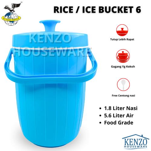 Jual Rice Bucket 1 2 3 5 6 7 8 10 12 17 Liter Global Eagle Termos Nasi Es Batu - RB 6 - Kota ...