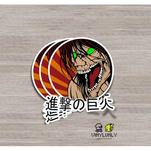 Jual Stiker Attack On Titan Anime Eren Yeager Shingeki no Kyojin ...