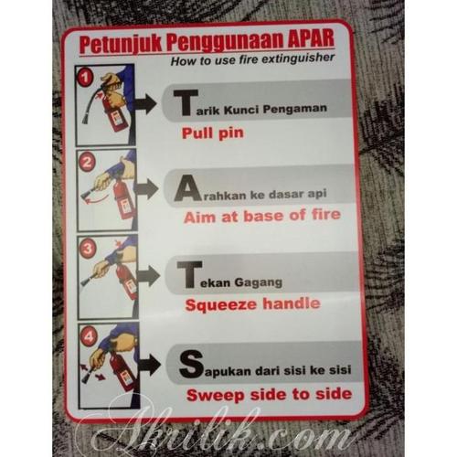 Jual Acrylic rambu petunjuk pemakaian apar - Kab. Bekasi - rizky trolly ...