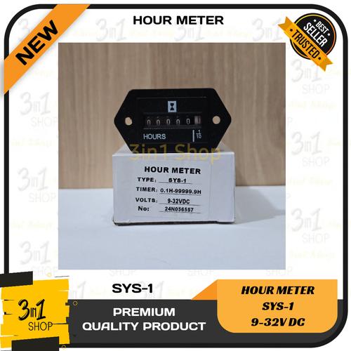 Jual Hour Meter SYS-1 9-32V DC / Hour Meter DC 9-32V / SYS 1 Hour Meter ...