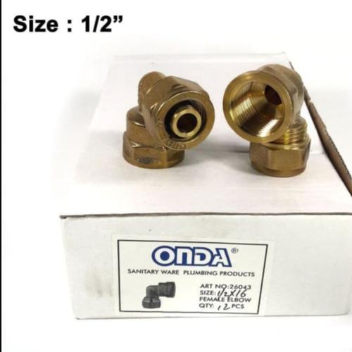Jual Female Elbow Onda 1/2" KDD Keni Drat Dalam/ Sambungan Air Panas Onda - Kab. Bekasi - Toko ...