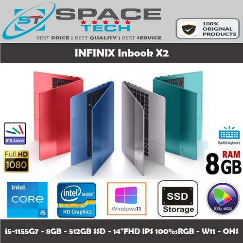 Promo LAPTOP INFINIX X1 i5-1035G1 8GB 512GB SSD 14"FHD WIN10 - GREY ...