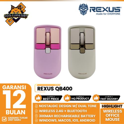 Jual REXUS QB400 BLUETOOTH OFFICE WIRELESS Mouse - Lilac - Kota ...