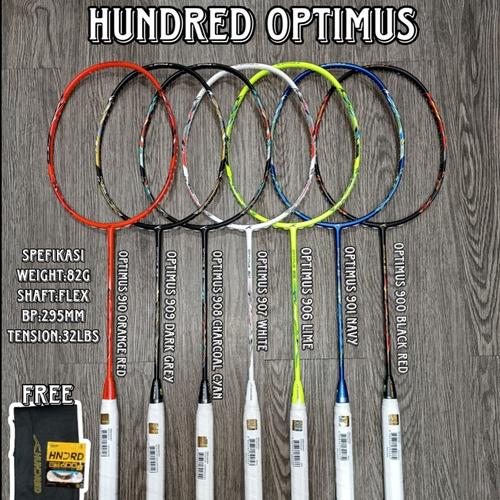 Jual NEW!! RAKET BADMINTON HUNDRED OPTIMUS ORIGINAL 100% FREE ...