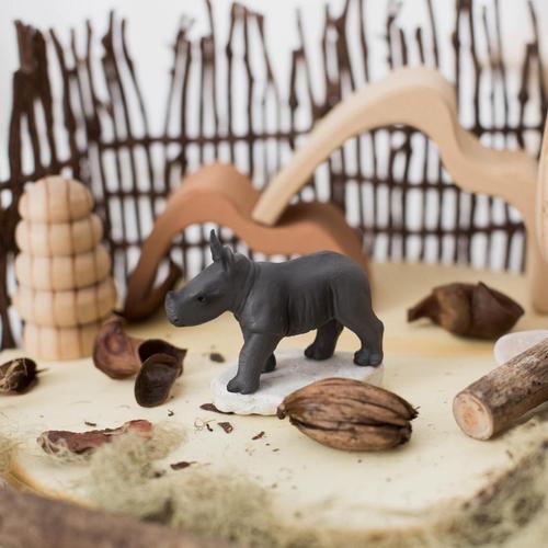 Jual Mojo Fun Rhino Baby | Animal Figurine Figure Anak Badak | Mainan ...