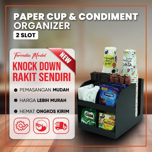 Jual Rak Paper Cup 2 Slot and Condiment Organizer - Rangkai Sendiri ...