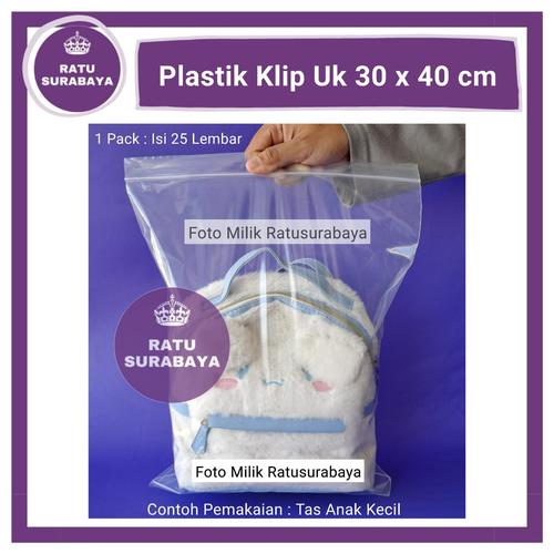 Jual Plastik Zip Lock 30X40 Klip Besar Ziplock Clip Zipper Bening 25 ...