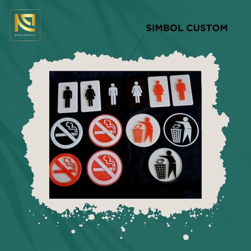 Jual Simbol Tanda Akrilik/Simbol Tanda WC Pria Wanita/Simbol No Smoking ...