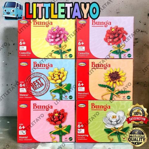 Promo PLAYGO BUNGA MATAHARI CAMELLIA MAWAR - BALOK SUSUN LEGO BRICK ...