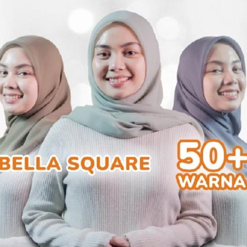 Jual Hijab Bella Square / Segi Empat Premium - Warna Lengkap