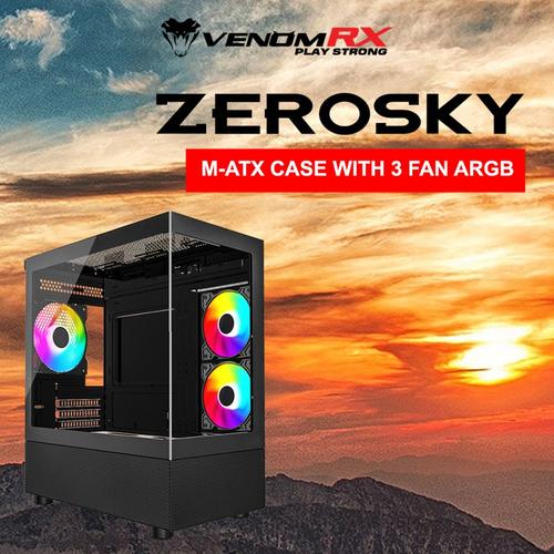 Jual Casing VenomRX Zerosky M-ATX With 3x120mm ARGB Fan - VenomRX Zero ...