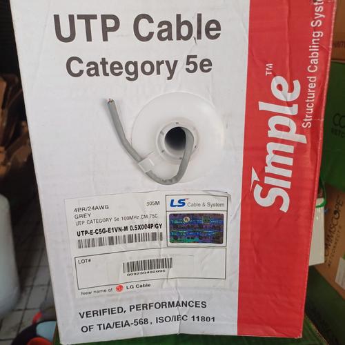 Jual LS UTP Cable Cat.5e Grey 305mtr LS UTP Kabel Kabel Lan Cat.5e LS ...